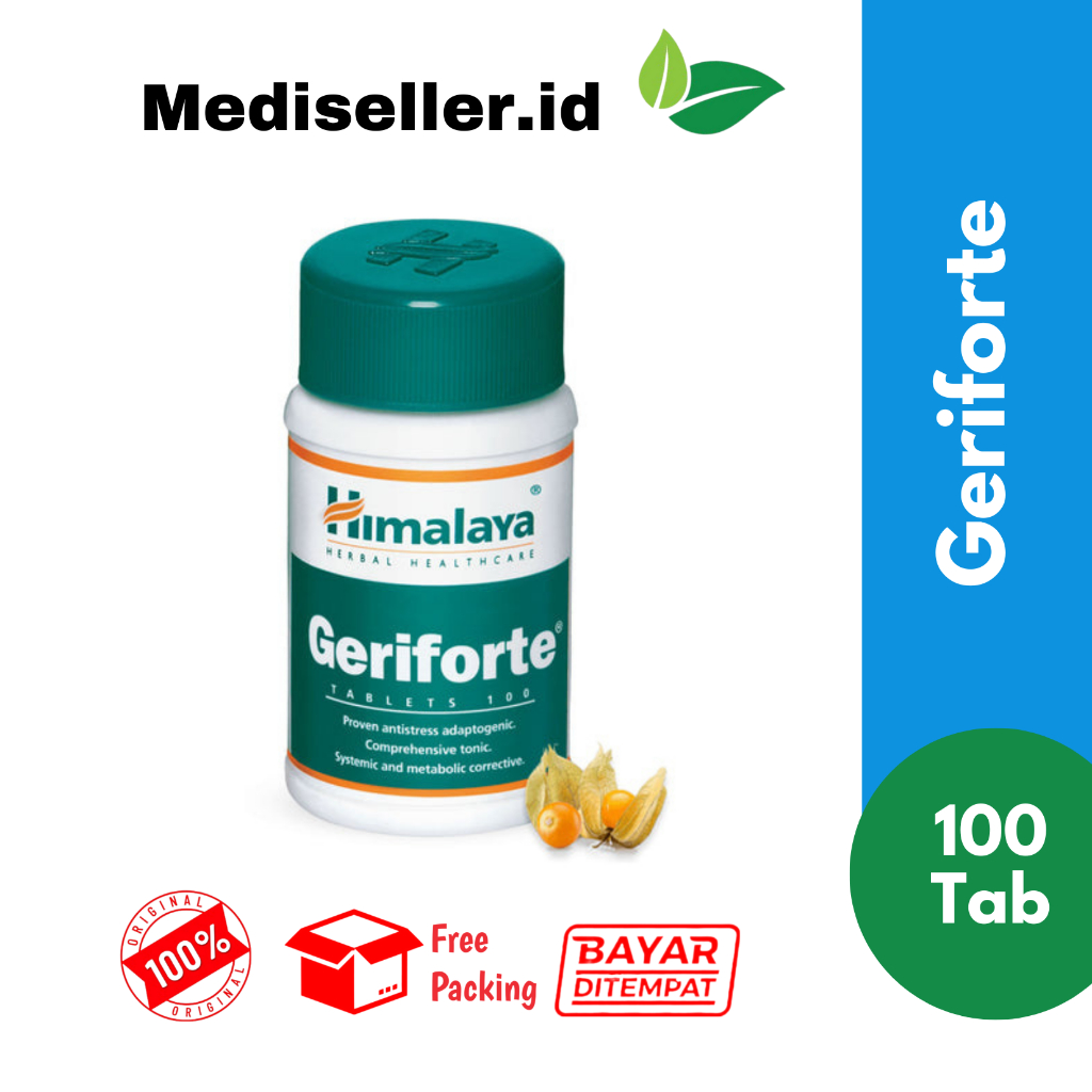 Jual Himalaya Geriforte Original, obat untuk stress mental, kelelahan ...