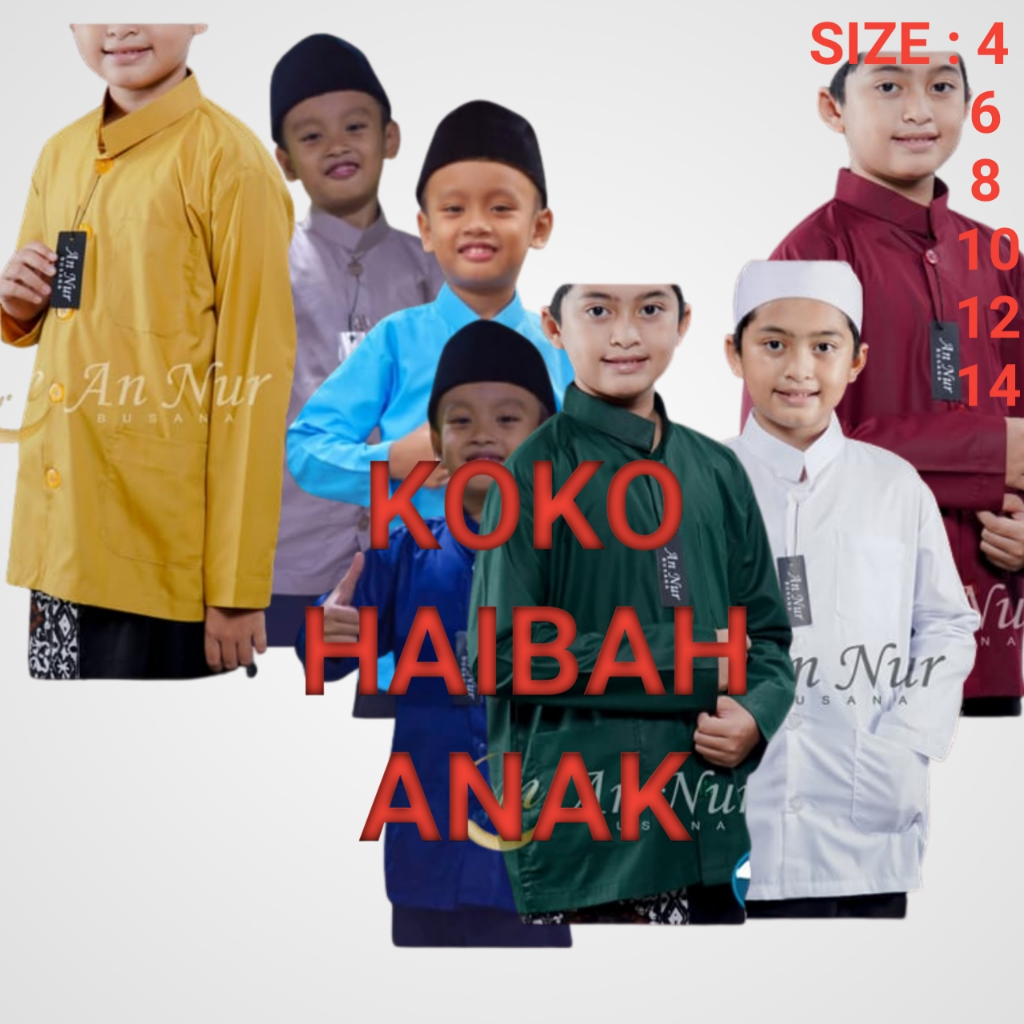 Jual BAJU KOKO HAIBAH ANAK LENGAN PANJANG TERLARIS MODEL AMMU 2024 ...