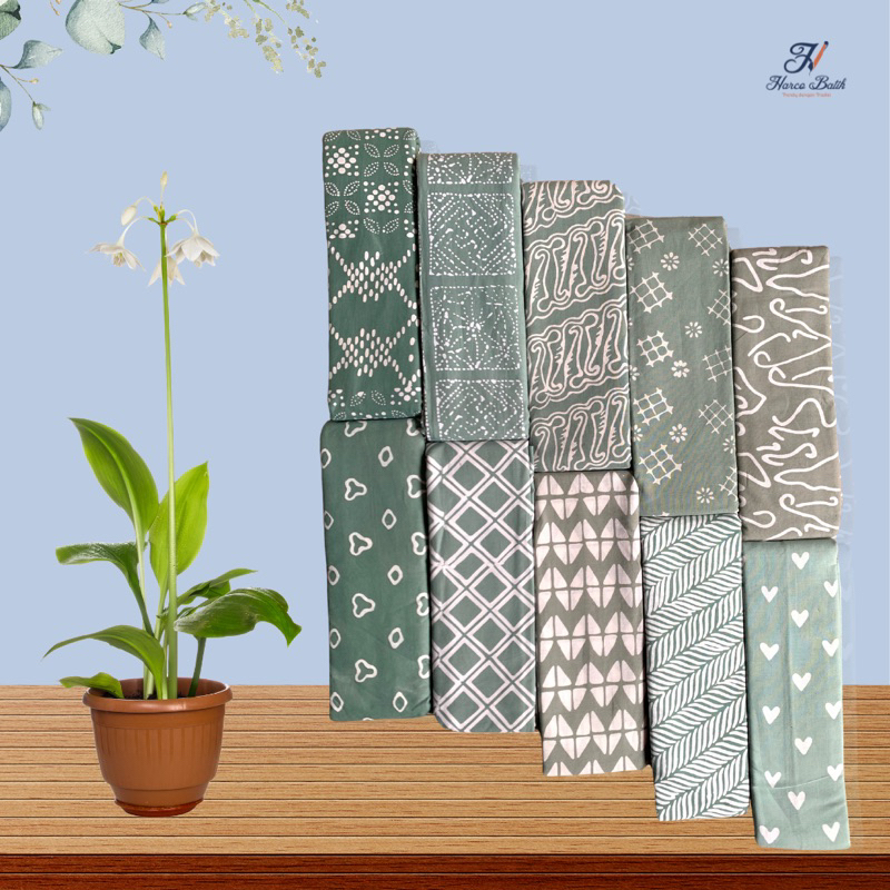Jual Kain Batik Cap 1 Warna - Sage Series - Kain Batik Nusantara ...
