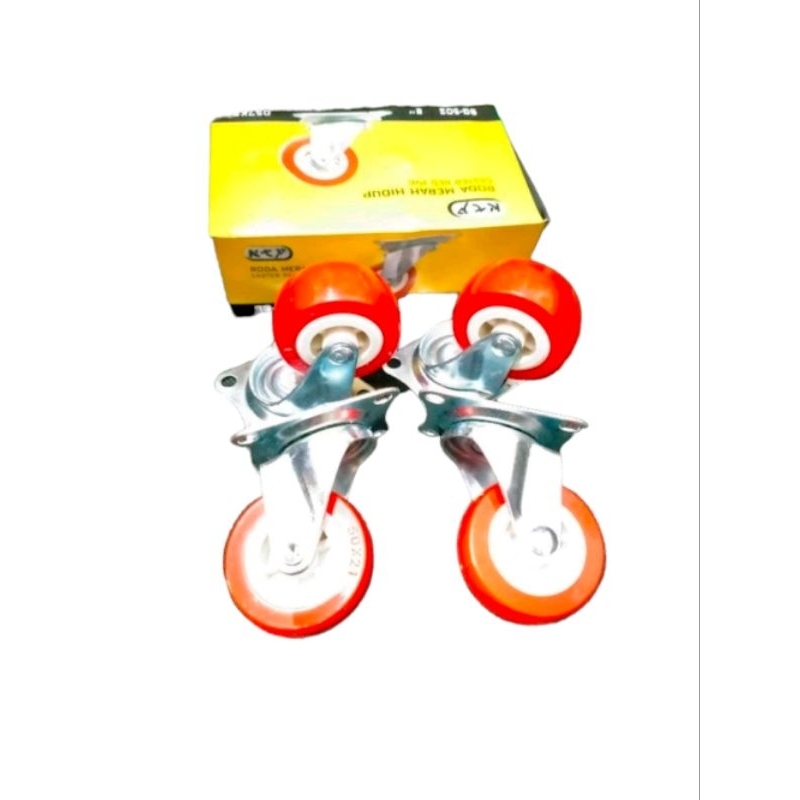 Jual Roda warna merah hidup 2" satu set 4pcs roda caster merah roda ...