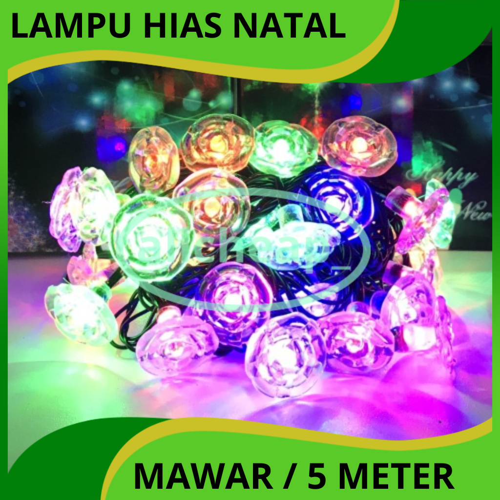 Jual DM - Lampu Hias Natal MAWAR Hiasan Lampu Kamar Pohon LED Tumblr ...