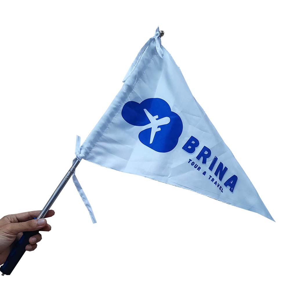 Jual Cetak Bendera Custom Tour Guide - Custom Bendera Segitiga untuk ...