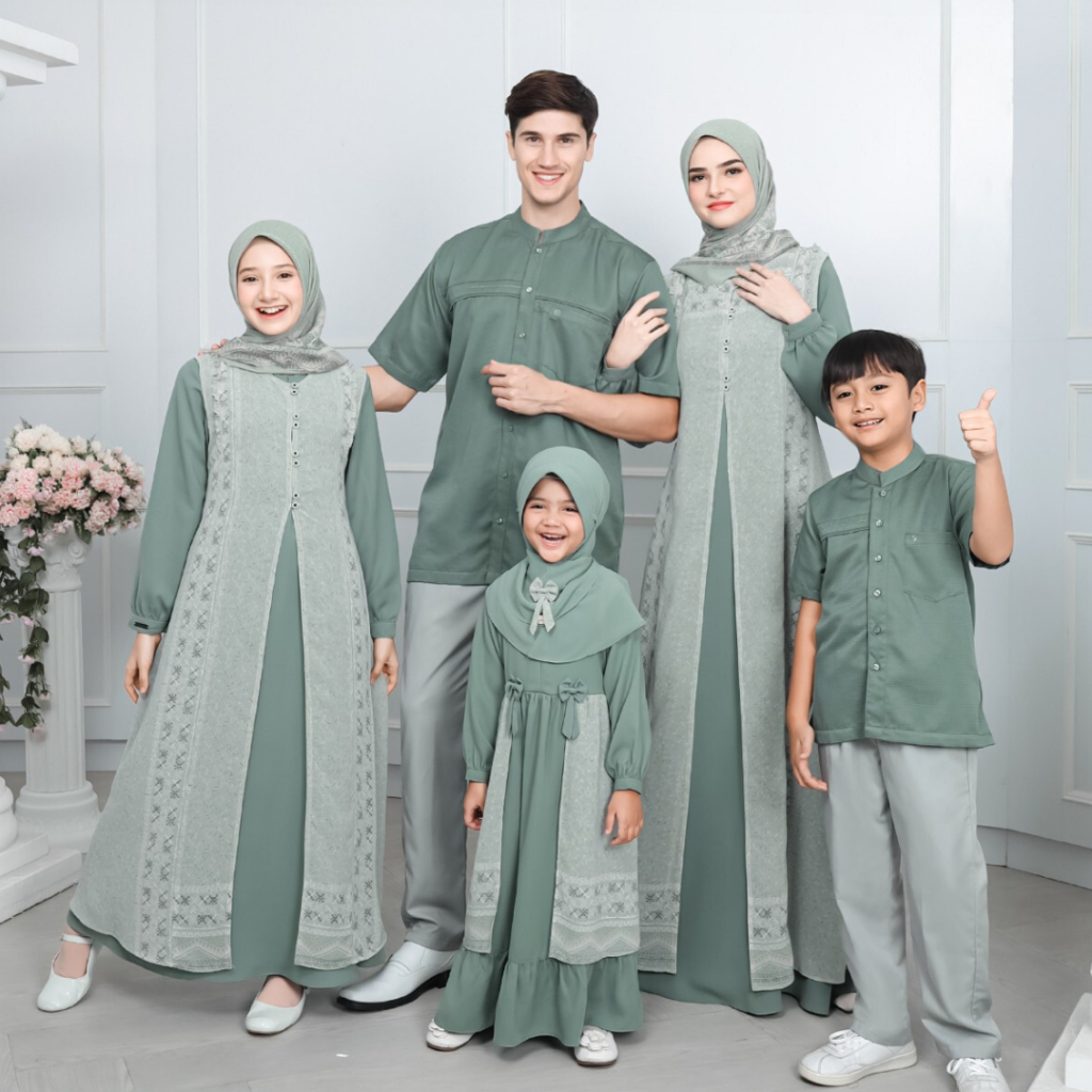 Jual SARIMBIT ROYAL 10 MINT GREEN BY ETHICA SET BAJU COUPLE LEBARAN KELUARGA MODIS KEKINIAN ...