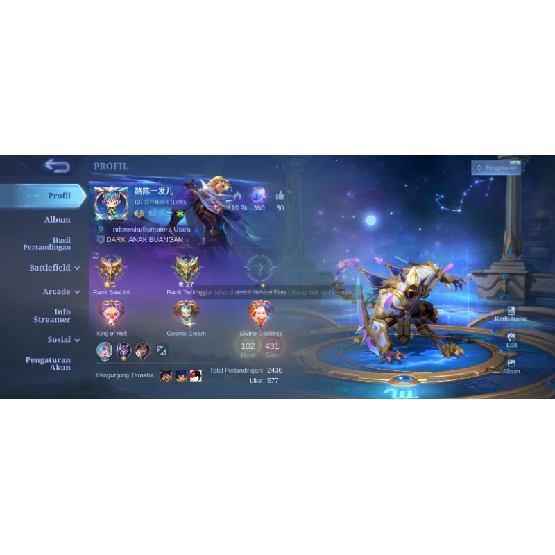 Jual AKUN MLBB SULTAN season 17 lengkap | Shopee Indonesia