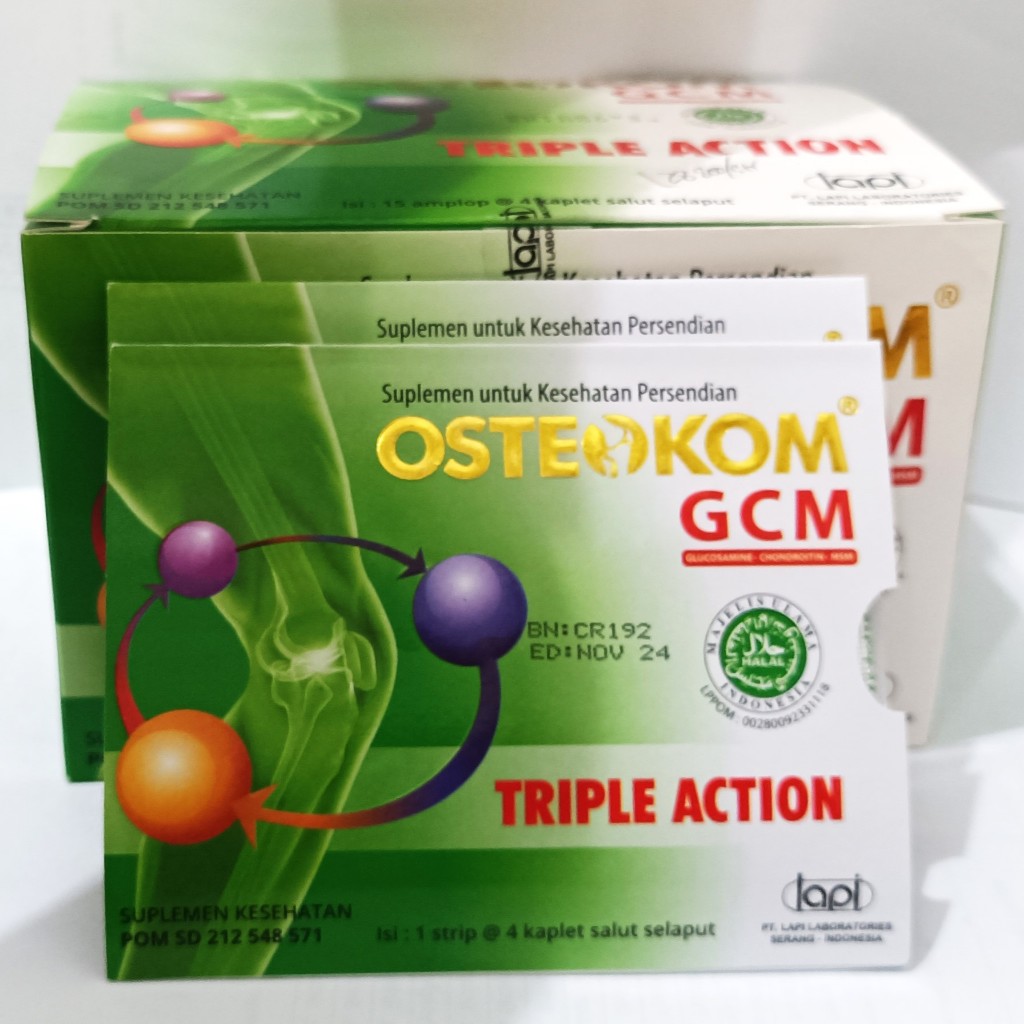 Jual OSTEOKOM GCM KAPLET (1 STRIP 4 KAPLET) | Shopee Indonesia
