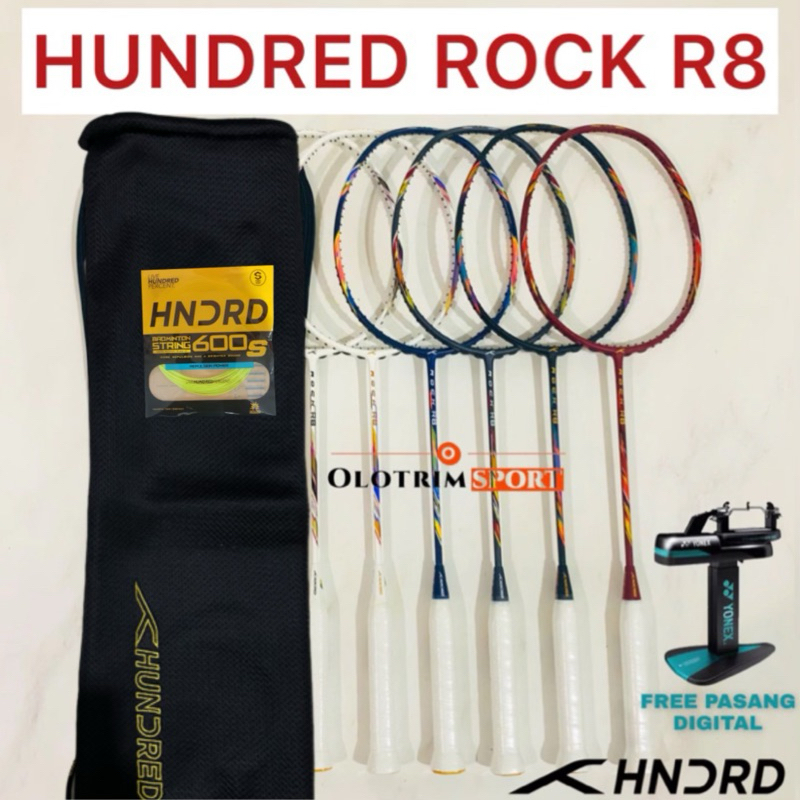 Jual Raket Badminton HUNDRED ROCK R8 R9 32LBS HDRD HNDRD R 8 9 Original ...