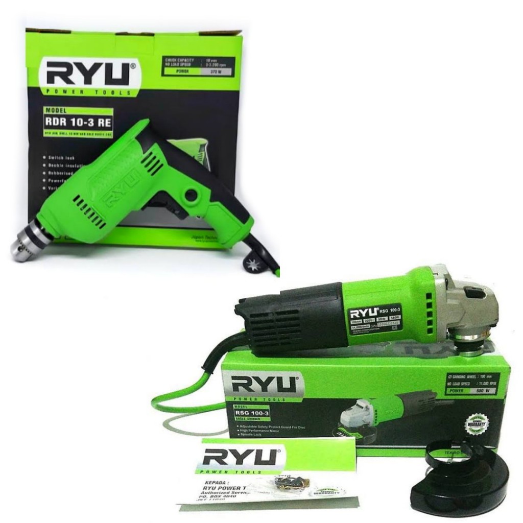Jual [COD CEK DULU] PAKET 2 SET TEKIRO RYU MESIN BOR LISTRIK 10 MM ...