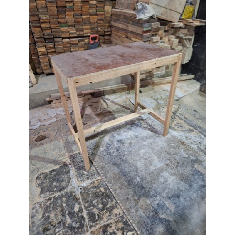 Jual Meja makan MENTAHAN 80x40x75 bahan jati belanda | Shopee Indonesia