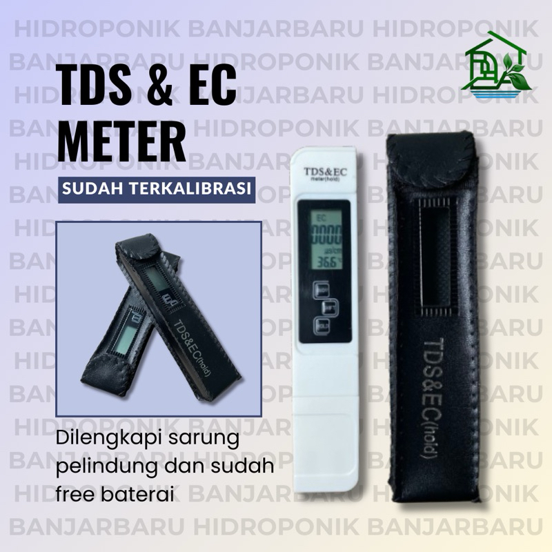 Jual TDS EC METER - ALAT UKUR PPM DAN EC HIDROPONIK DENGAN THERMOMETER AIR | Shopee Indonesia