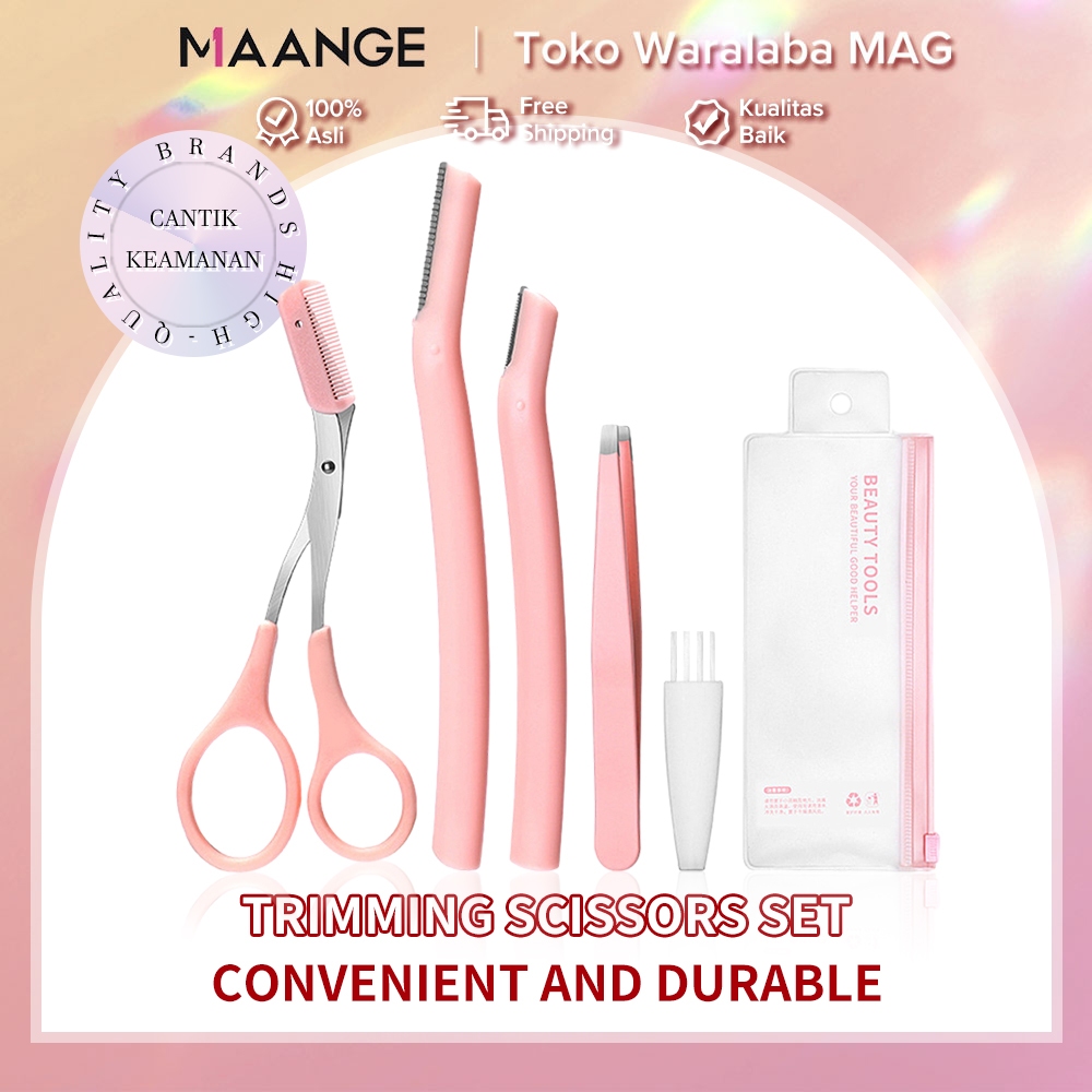 Jual MAANGE 6PCS Cukur Alis Gunting Alis Eyebrow Trimmer Alat Pencukur ...