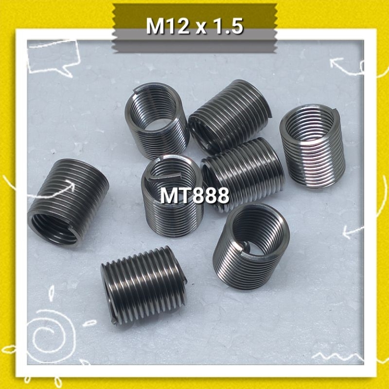 Jual Recoil Baut Oli Standart Honda Yamaha Helicoil M12 x 1.5 Drat Baut 17 Slek | Shopee Indonesia