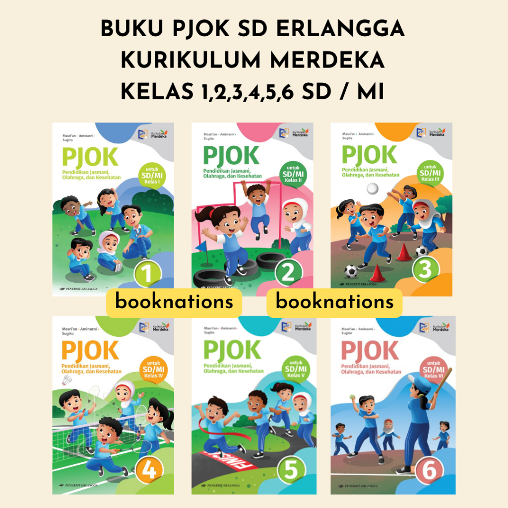 Jual Buku Paket PJOK Kelas 1 2 3 4 5 6 SD/MI Kurikulum Merdeka ERLANGGA / Pendidikan Jasmani ...