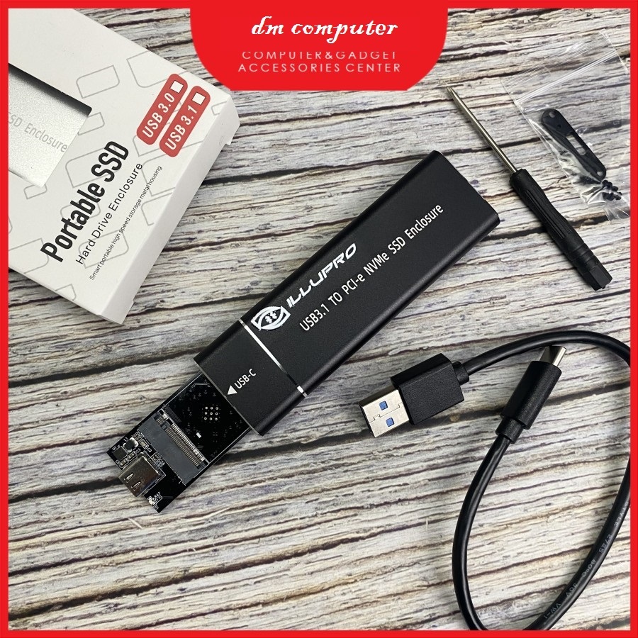 Jual Illupro Casing SSD NVME M2 Enclosure USB Type C 3.1 External ...