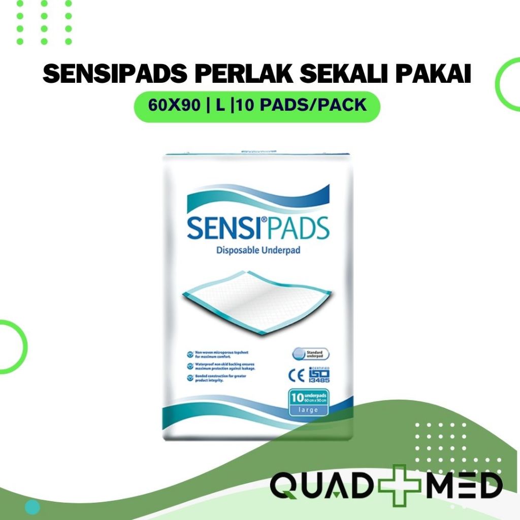 Jual SENSI Pads Size L Ukuran 60 cm x 90 cm/ Perlak Sekali Pakai Merk ...
