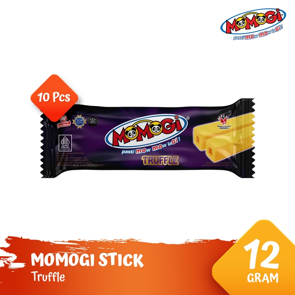 Jual MOMOGI Stick Snack Rasa Truffle Makanan Ringan (1 box isi 10 pcs ...