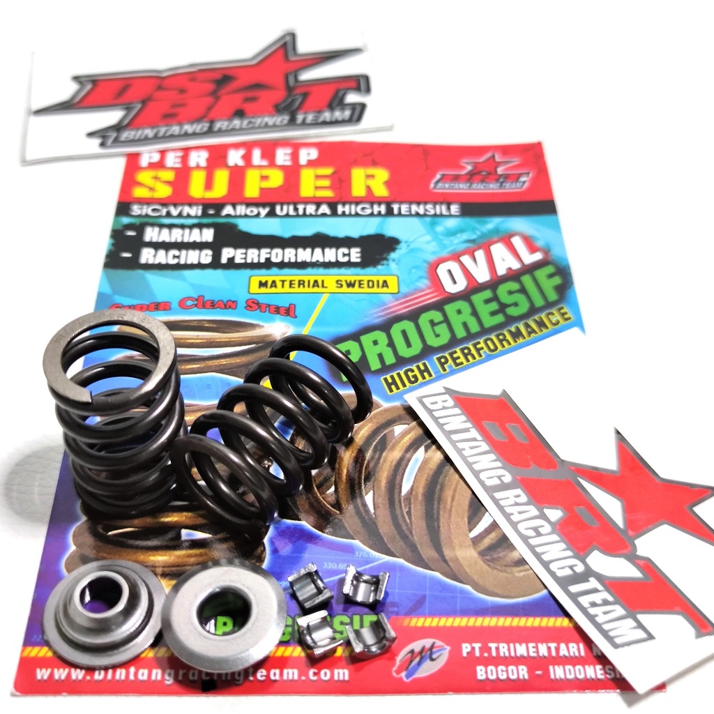 Jual PER KLEP BRT CRF 150 + RETAINER + KUKU KLEP PROGRESIF SWEDIA | Shopee Indonesia