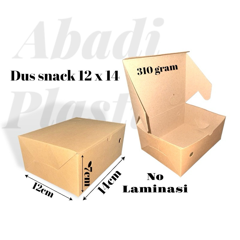 Jual DUS KUE KRAFT 12x14/BOX KUE/DUS SNACK -100PCS | Shopee Indonesia