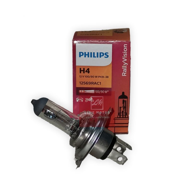 Jual Bohlam Lampu Halogen Mobil H4 Premium Philips 12V 100-90W | Shopee ...