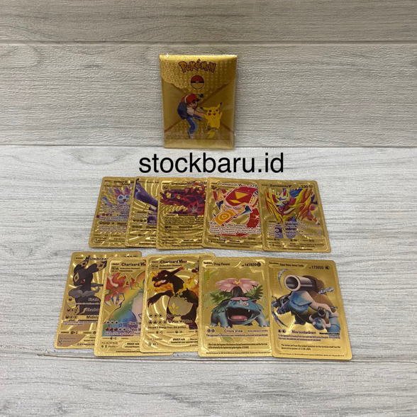 Jual kartu pokemon emas 1bungkus isi 10pcs | Shopee Indonesia