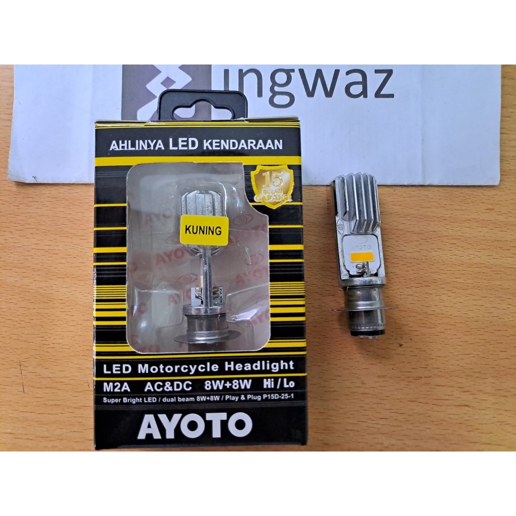 Jual Lampu depan motor LED AYOTO M2A H6 AC DC KUNING motor matic bebek | Shopee Indonesia