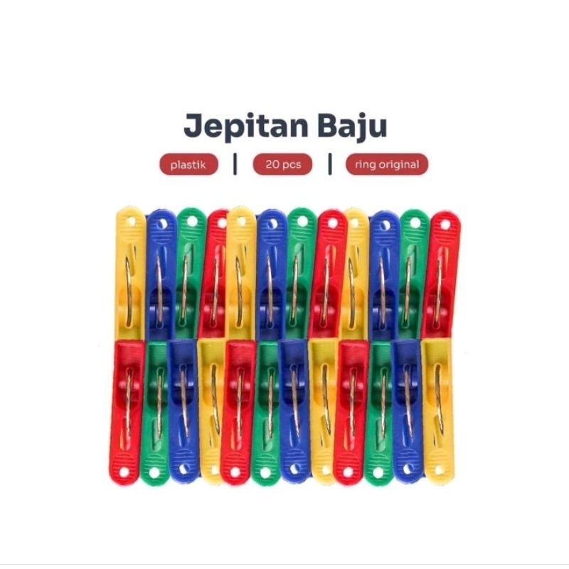 Jual Jepitan Baju Yukinawa atau SF Isi 20 Pcs / Jepit Baju Jemuran 1 ...