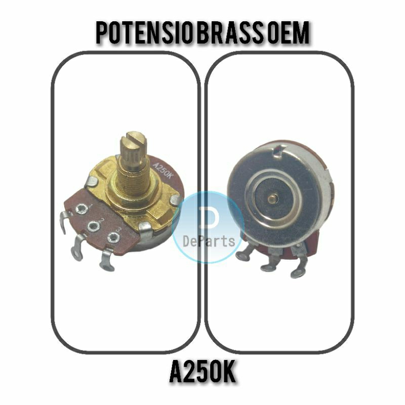 Jual [Per 1 Pc] Potensio gitar dan bass brass Potensio A250K | Shopee Indonesia