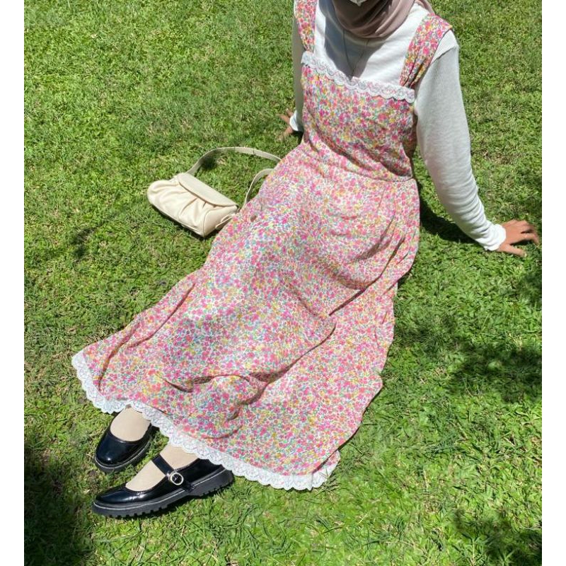 Jual Se-mi Dress Overall Inner Dress Japanese Fashion Korean Dress ...