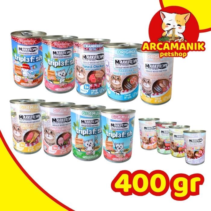 Jual Markotops Kaleng 400gr makanan kucing basah markotop kaleng ...