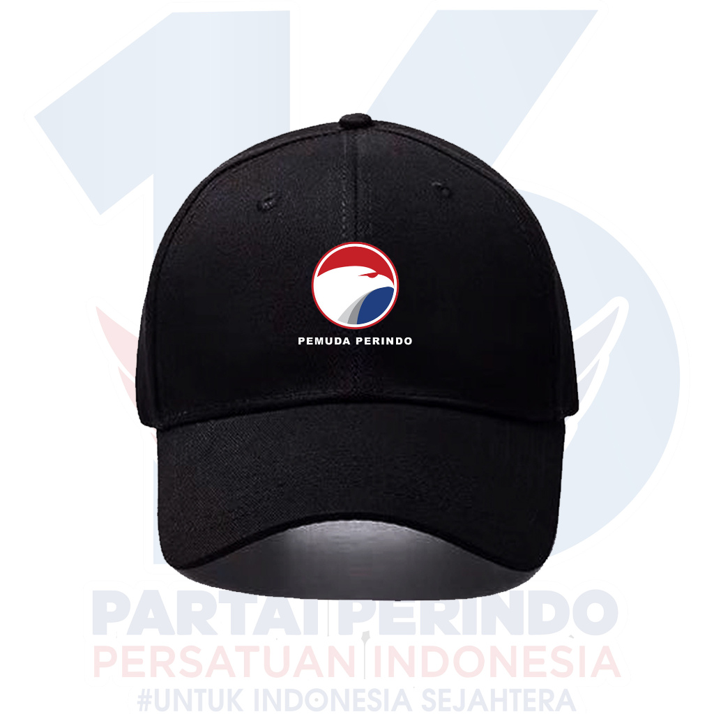 Jual Topi Pemuda Perindo Premium Cotton Logo Biru Hitam | Shopee Indonesia