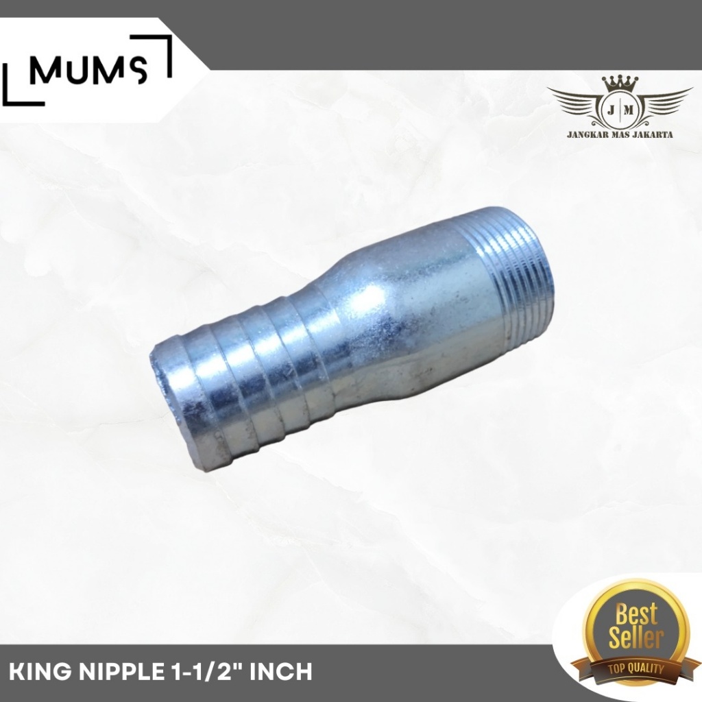 Jual King Nipple 1 1/2 Inch Nepel Selang Galvanis Sambungan Pipa Npt 11 ...