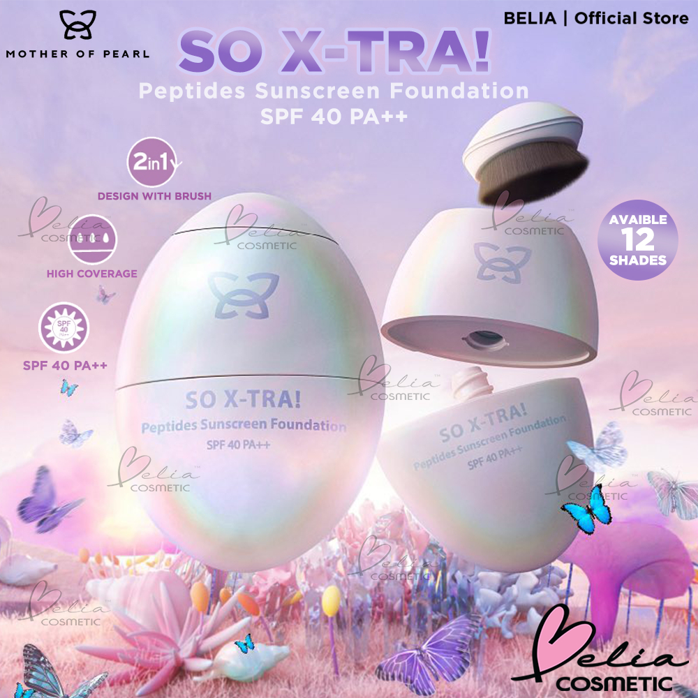 Jual BELIA MOP Mother Of Pearl So X-Tra! Peptides Sunscreen Foundation ...