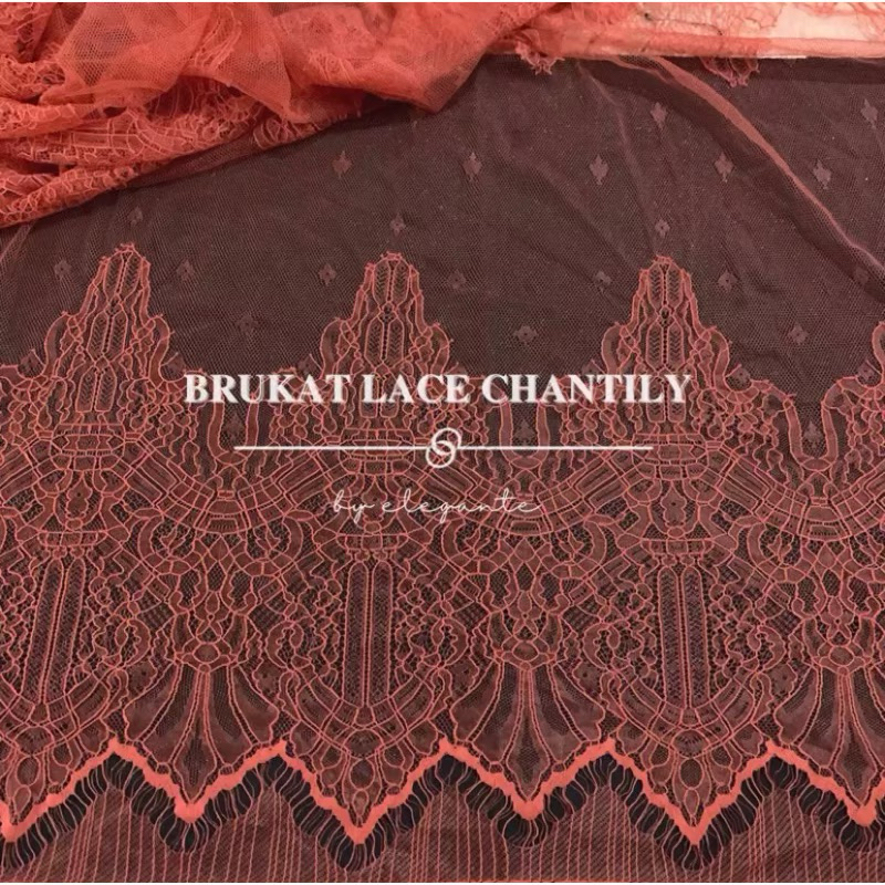 Jual KAIN KEBAYA BRUKAT LACE MOTIF BROKAT CHANTILY | Shopee Indonesia