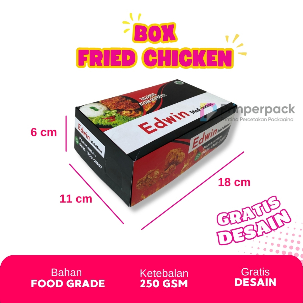 Jual Kemasan custom / dus nasi custom / branding kemasan / dus ayam ...