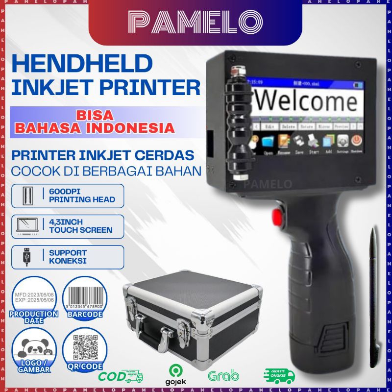 Jual Mesin Coding Expired Date Logo QR Portable Handheld Inkjet Printer ...