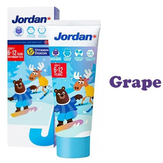 Jual JORDAN KIDS TOOTHPASTE MILK TEETH STEP 1 (0-5 YEARS) 75G & Step 2 ...