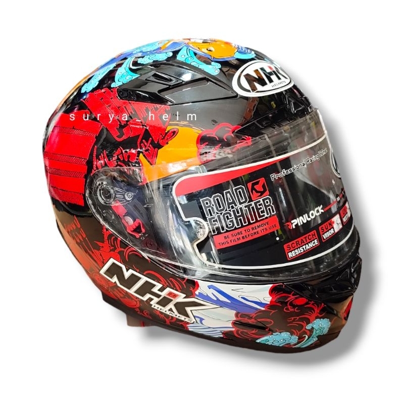 Jual HELM NHK RX9 MOTIF SAMURAI FULL FACE DOUBLE VISOR | Shopee Indonesia