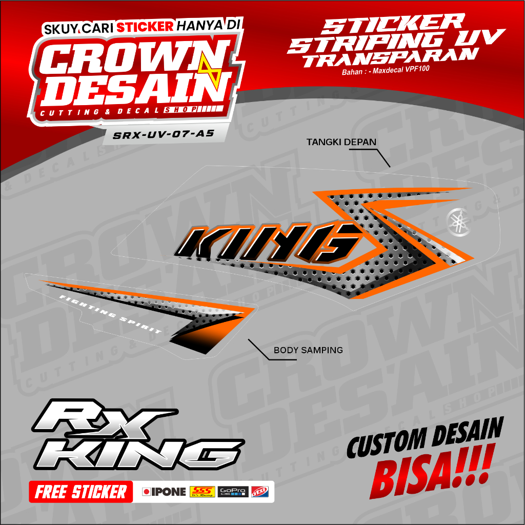 Jual STRIPING STIKER RX KING TRANSPARAN MOTIF SIMPLE - STIKER STRIPING ...