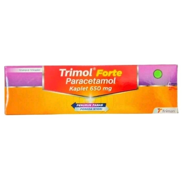 Jual TRIMOL FORTE - Paracetamol Kaplet 650mg (100's /Dus) | Pamol 650mg ...