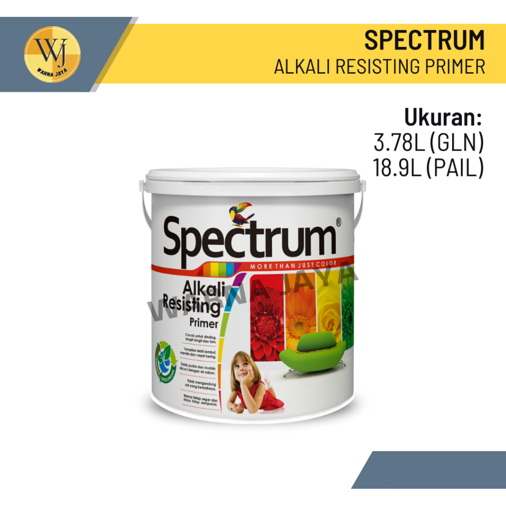 Jual CAT TEMBOK SPECTRUM ALKALI RESISTING PRIMER PAIL (18,9L) | Shopee ...