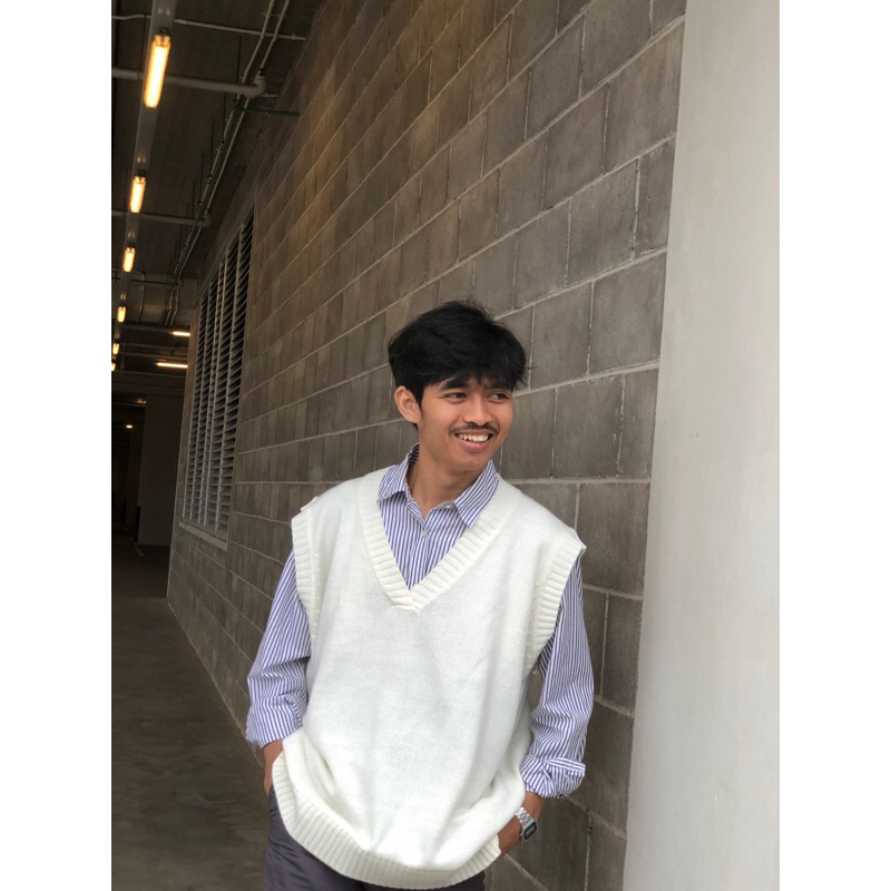 Jual Oversize Vest Pria / Korean Rompi Rajut / Korean Style / Rompi ...