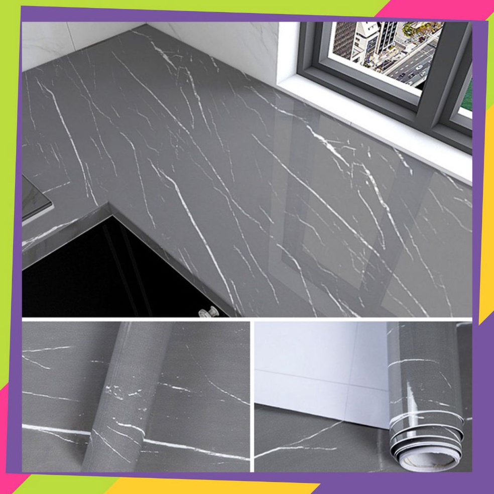 Jual Stiker dapur wallpaper dapur anti minyak anti api MOTIF MARMER ...