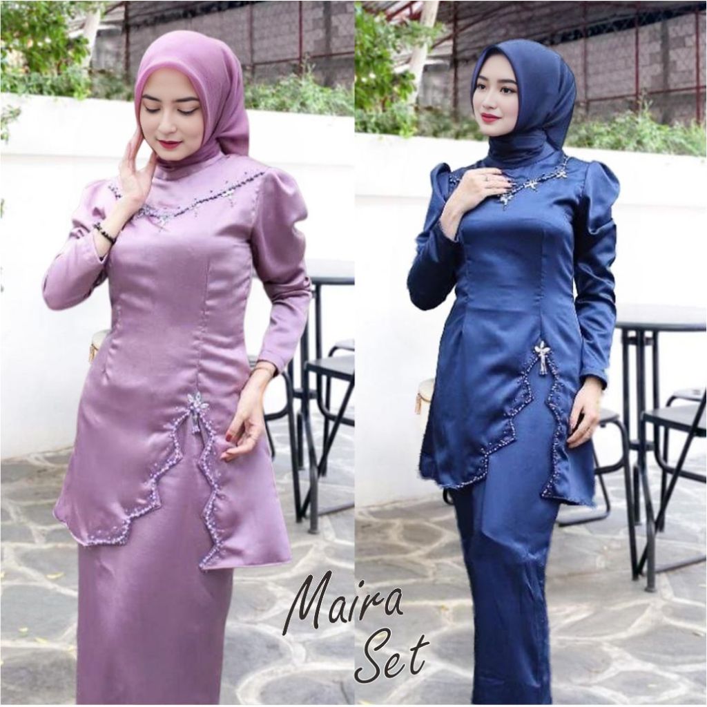 Jual ONESET MAIRA SILK PREMIUM BAJU KURUNG WANITA SIMPLE ELEGAN DRESS ...