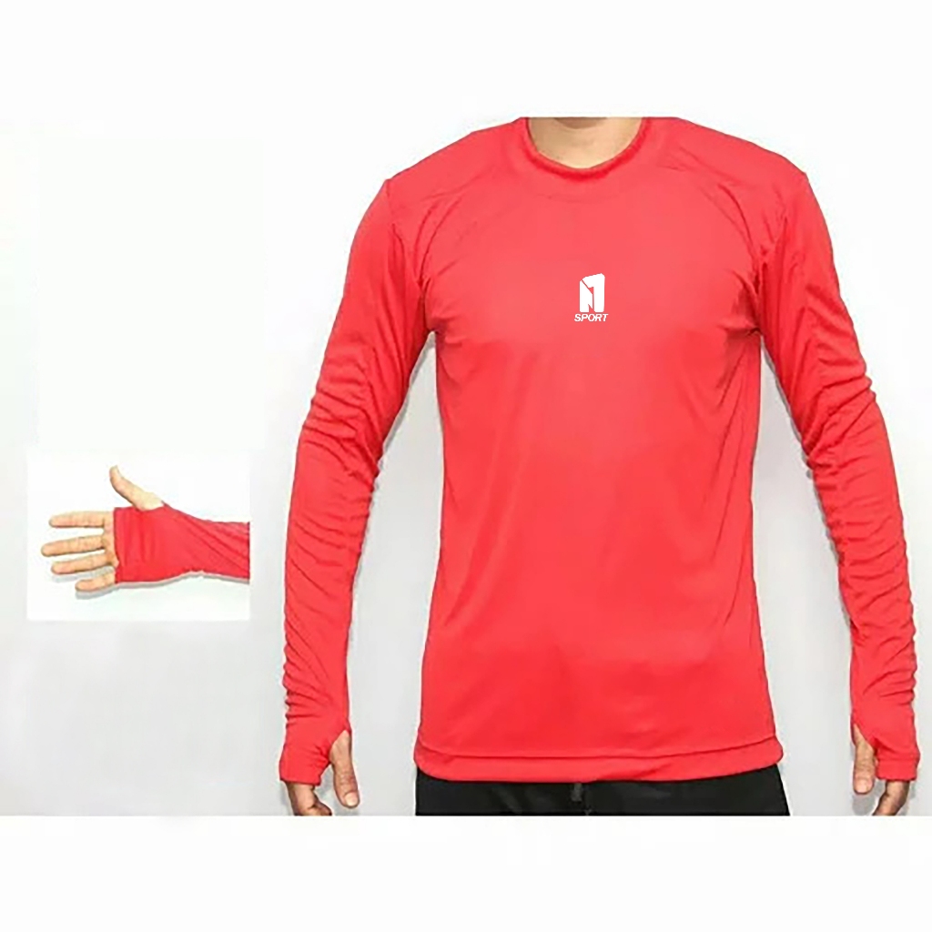 Jual NJSTORE Manset Baju Olahraga Lengan Panjang Pria Wanita Baselayer ...