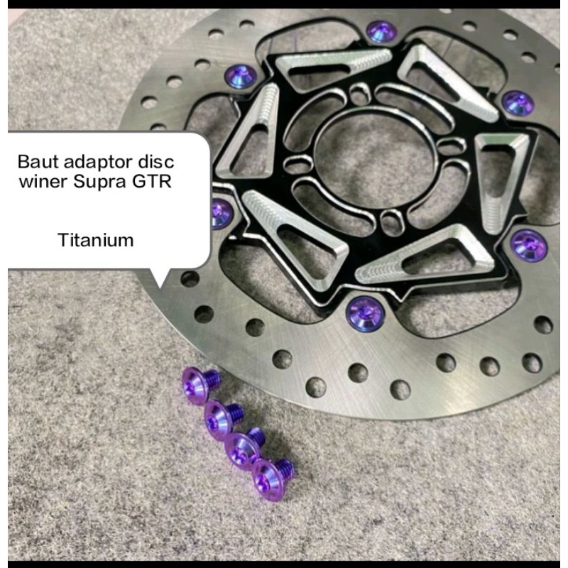 Jual Baut adaptor disc winner Supra GTR Titanium ( 1 biji ) | Shopee ...