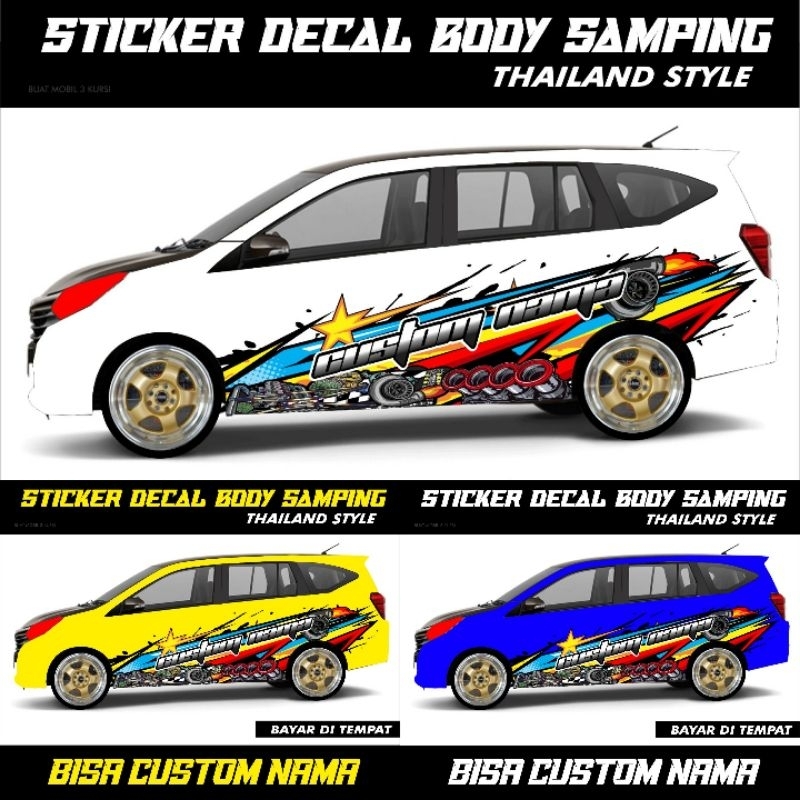 Jual DECAL MOBIL THAILAND VIRAL STICKER BODY SAMPING CALYA SIGRA I ...