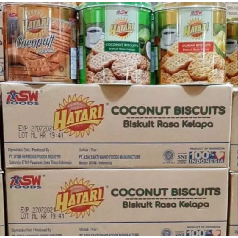 Jual Hatari Biskuit Kaleng 325gr Hatari Coconut Hatari Durian Hatari ...