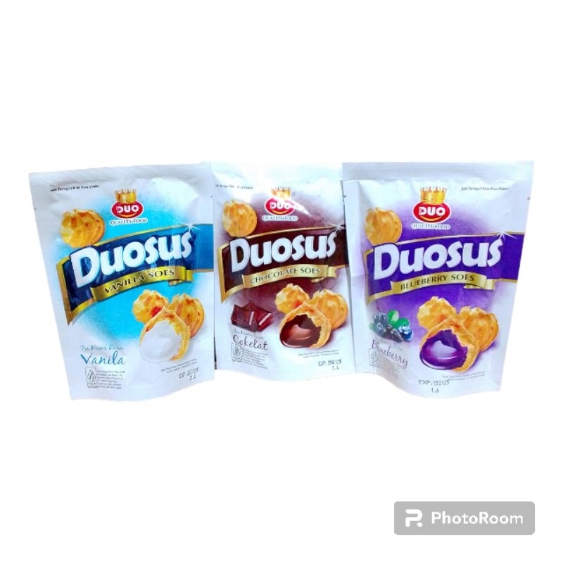 Jual DUOSUS BLUEBERRY SOES CHOCOLATE SOES VANILLA SOES/SOES KERING ...