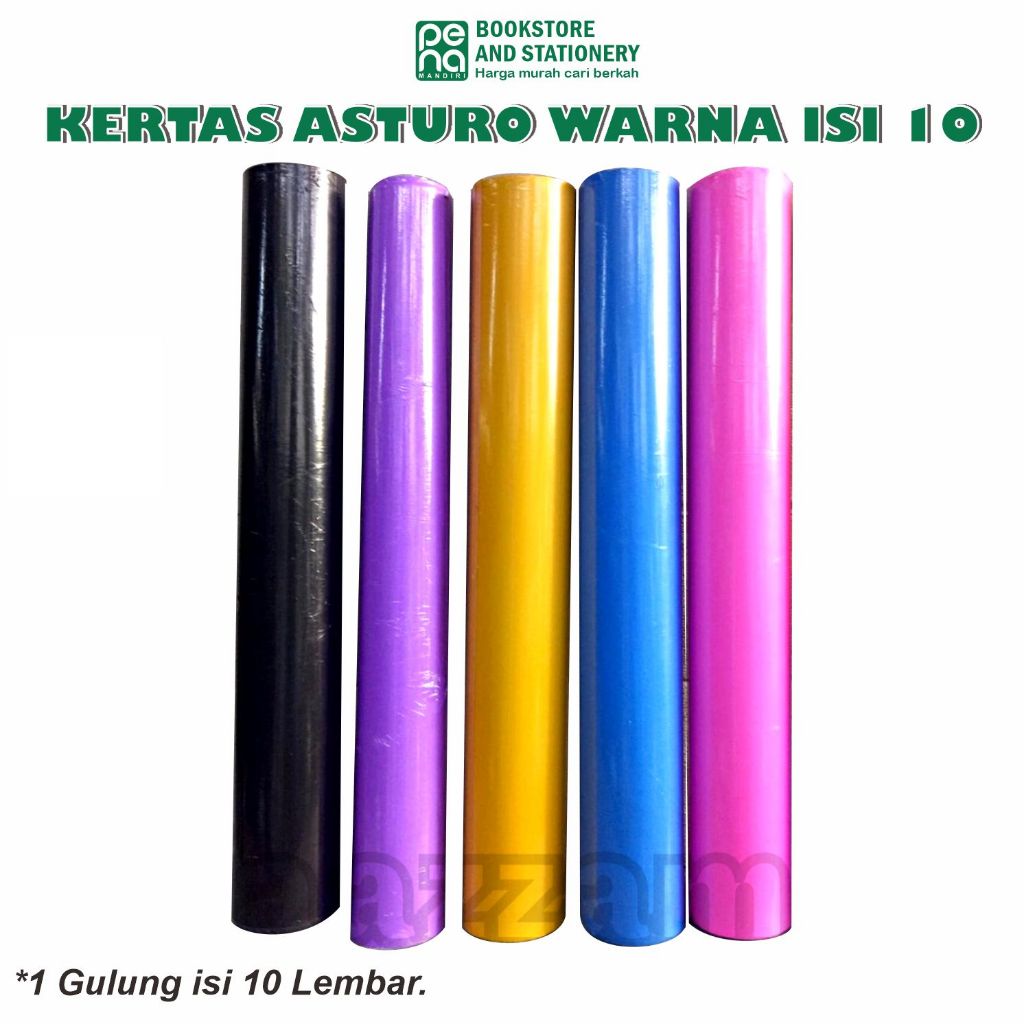 Jual 1 Roll Kertas Pelangi Polos Kertas Asturo Polos Isi 10 lembar ...