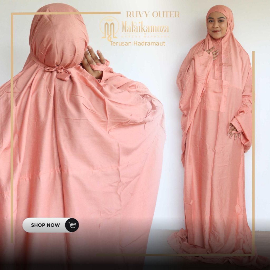Jual Malaikamoza Mukena Hadramaut Jumbo Mukenah Terusan Lajuran Polos ...