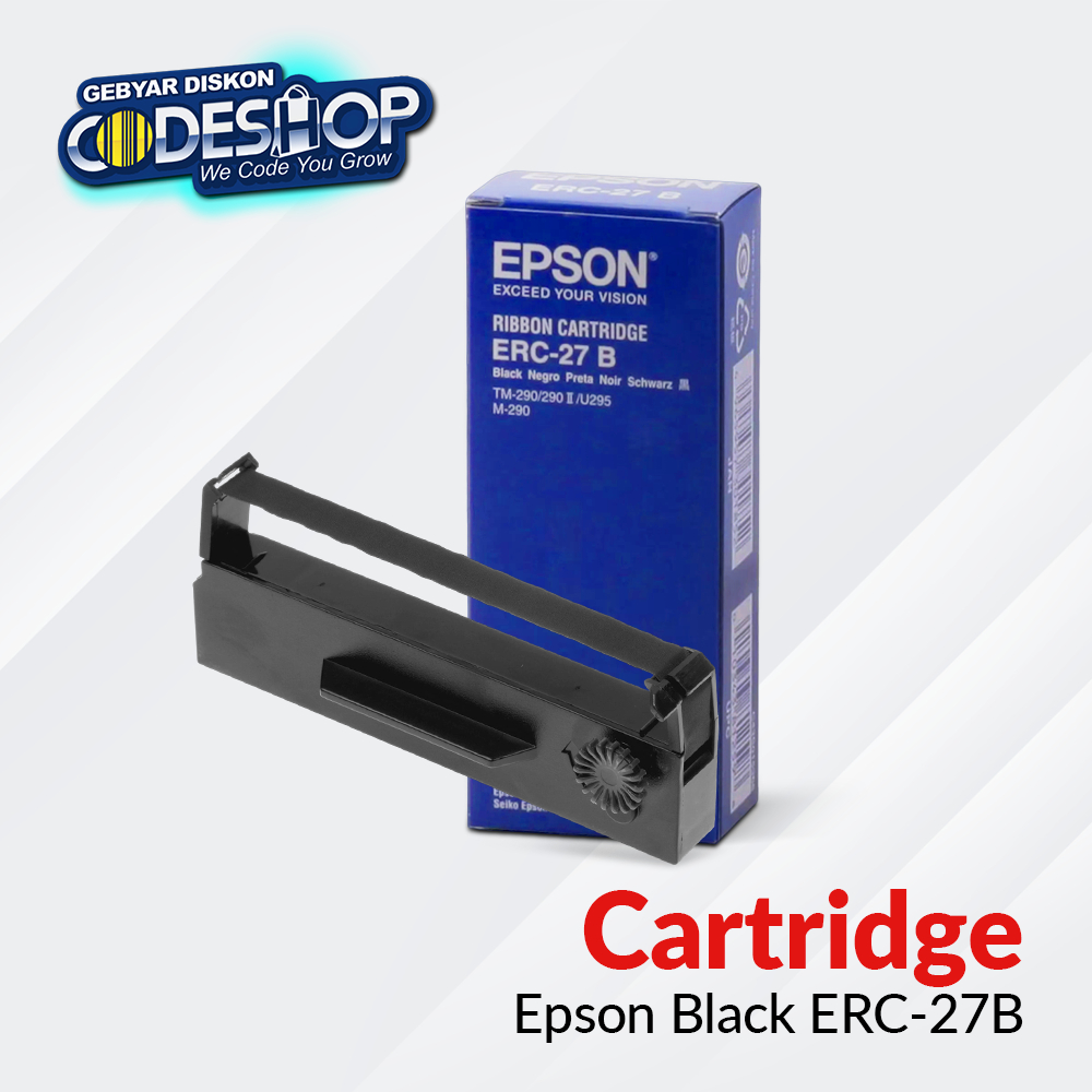 Jual Epson ERC-27 Ribbon Tinta Cartridge Black Pita Printer TM-U295 ...